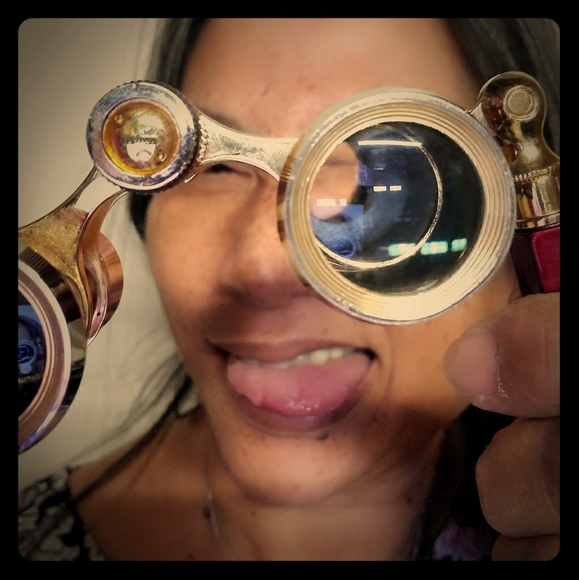 HQRP | Accessories | Elegant Opera Glasses Burgundy With Gold Trim ...